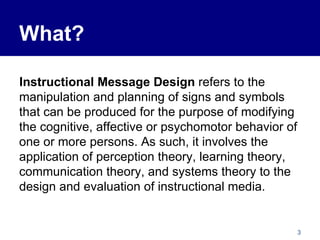 Instructional Message Design | PPT