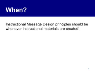 Instructional Message Design | PPT
