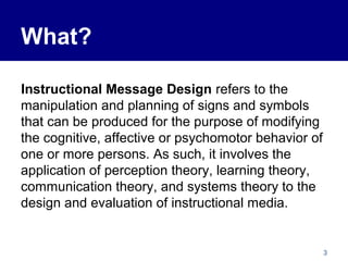 Instructional message design | PPT