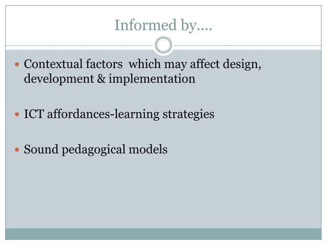 Integrative Learning Design Framework for online learning | PPTX