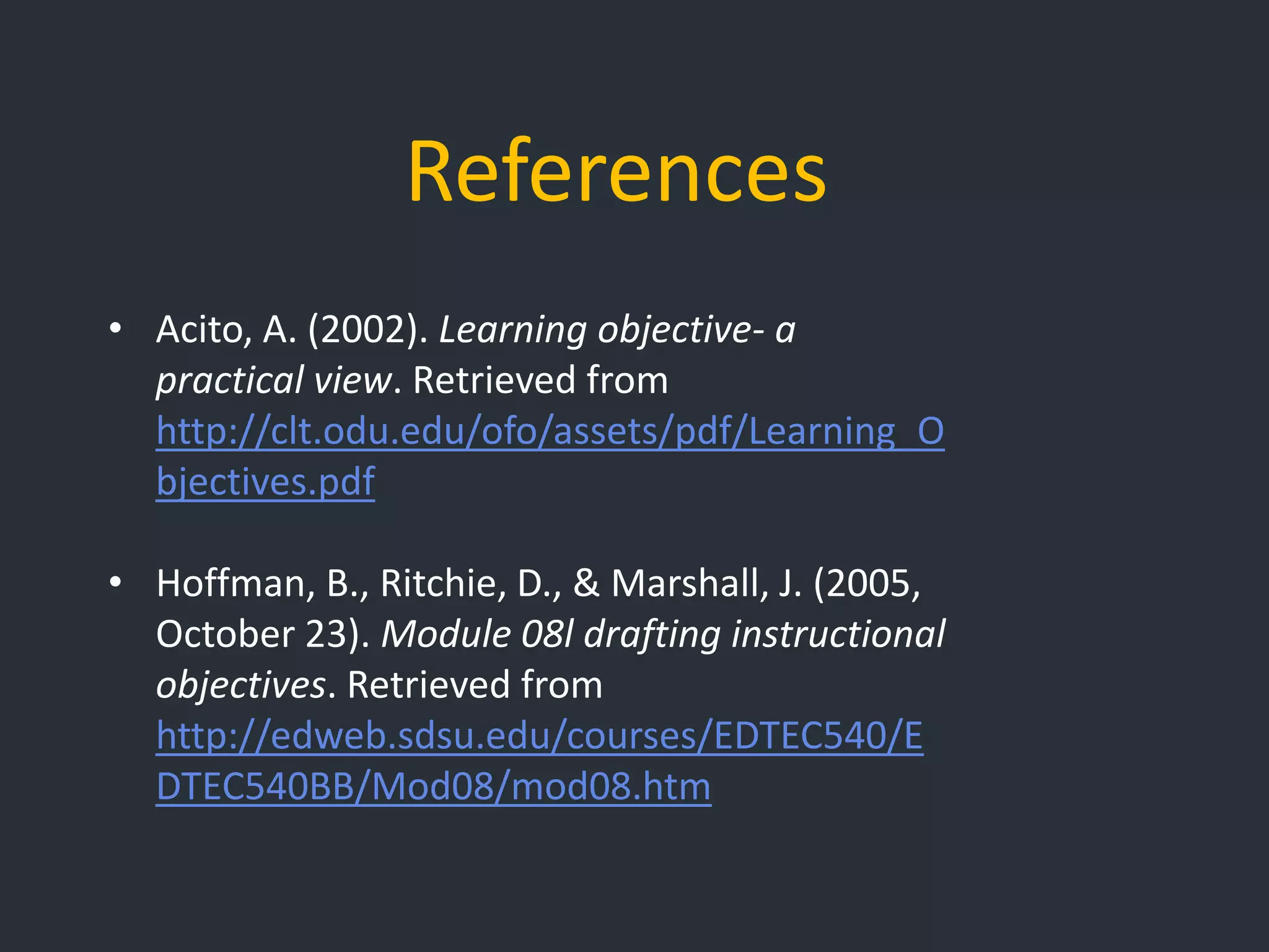 Instructional objectives | PPTX