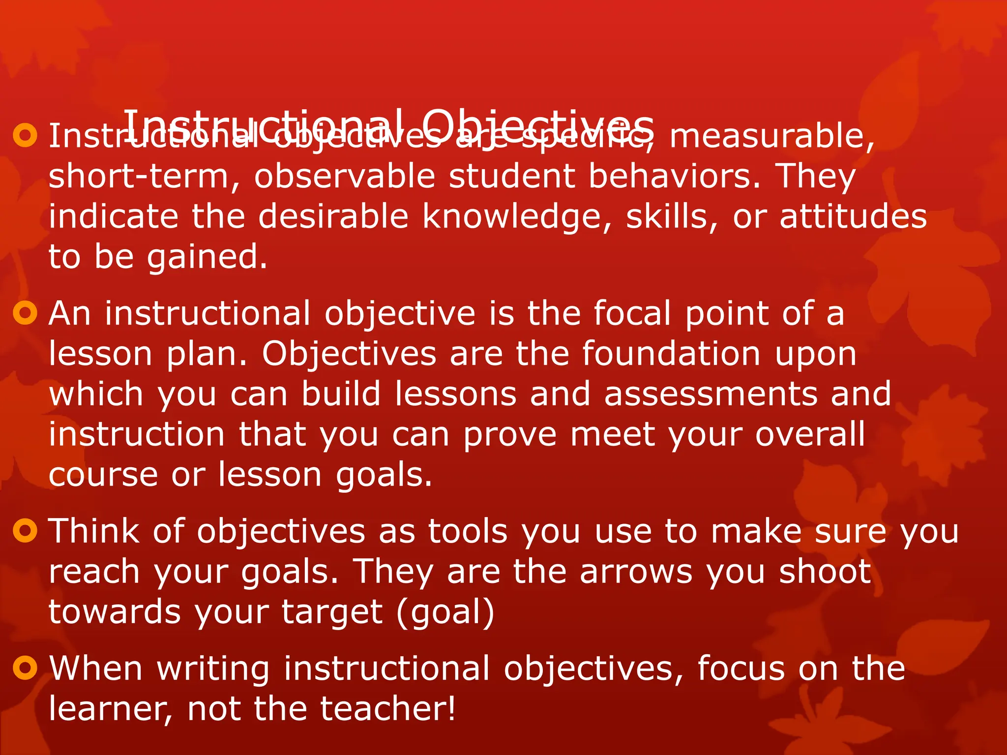 Instructional Objectives and Learning Outcomes | PPTX