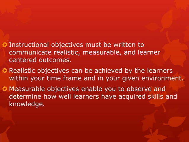 Instructional Objectives and Learning Outcomes | PPTX