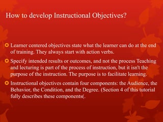 Instructional Objectives and Learning Outcomes | PPTX