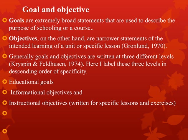 Instructional Objectives and Learning Outcomes | PPTX