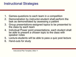 Instructional plan final | PPT