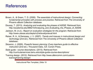 Instructional plan final | PPT