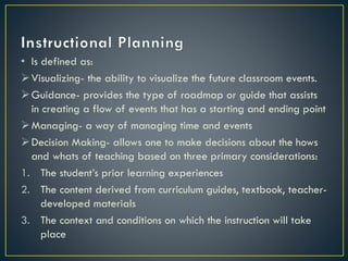 Instructional planning | PPTX