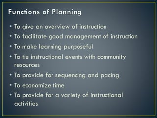 Instructional planning | PPTX