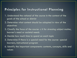Instructional planning | PPTX