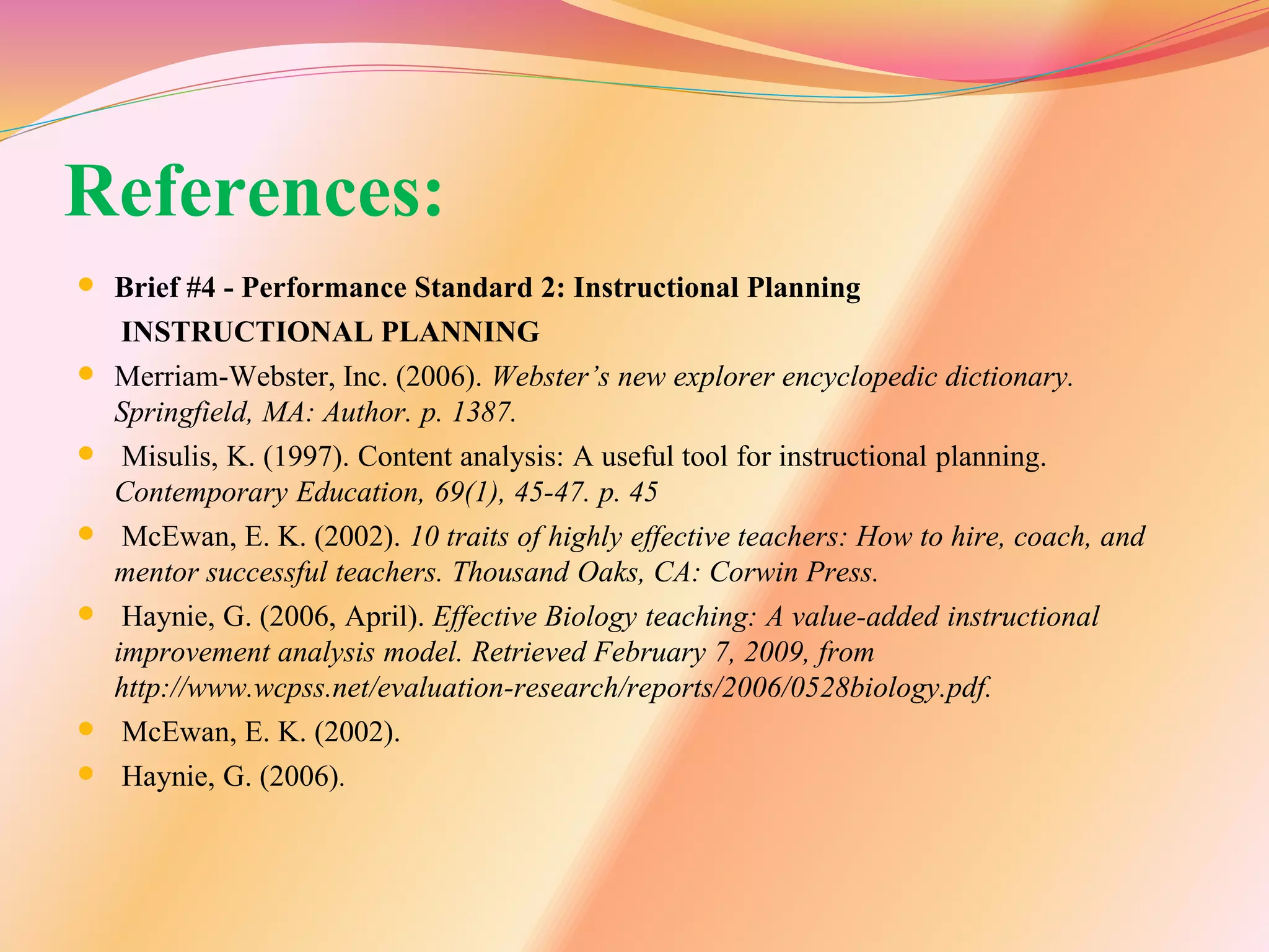 Instructional planning for effective teaching | PPTX