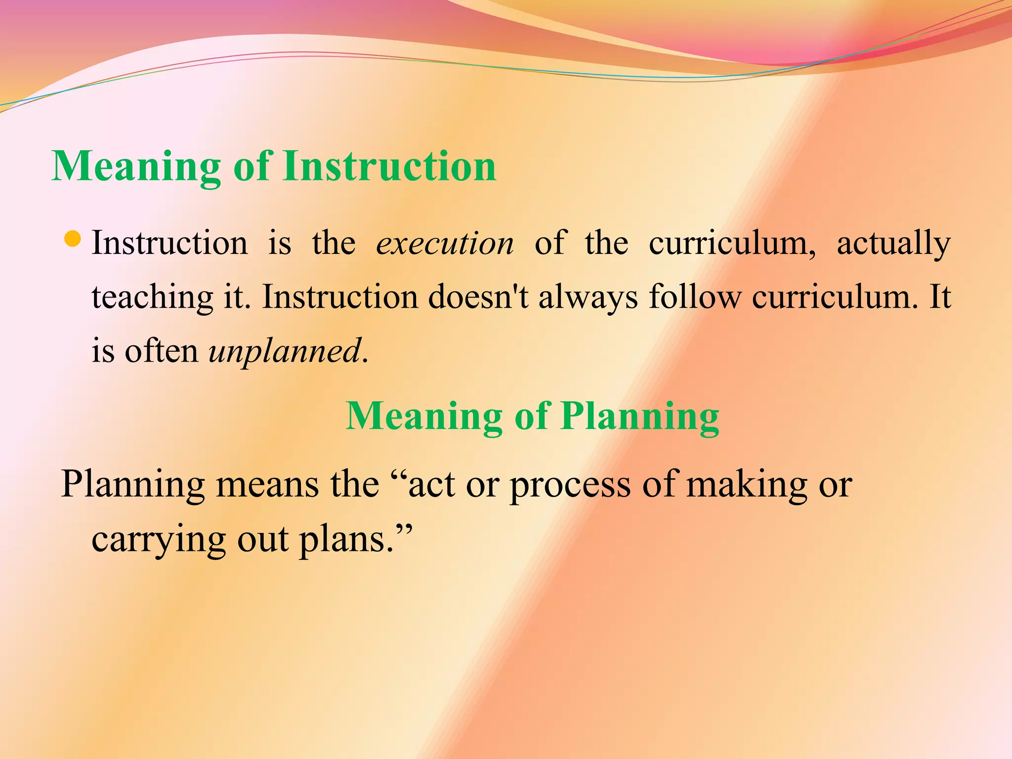 Instructional planning for effective teaching | PPTX