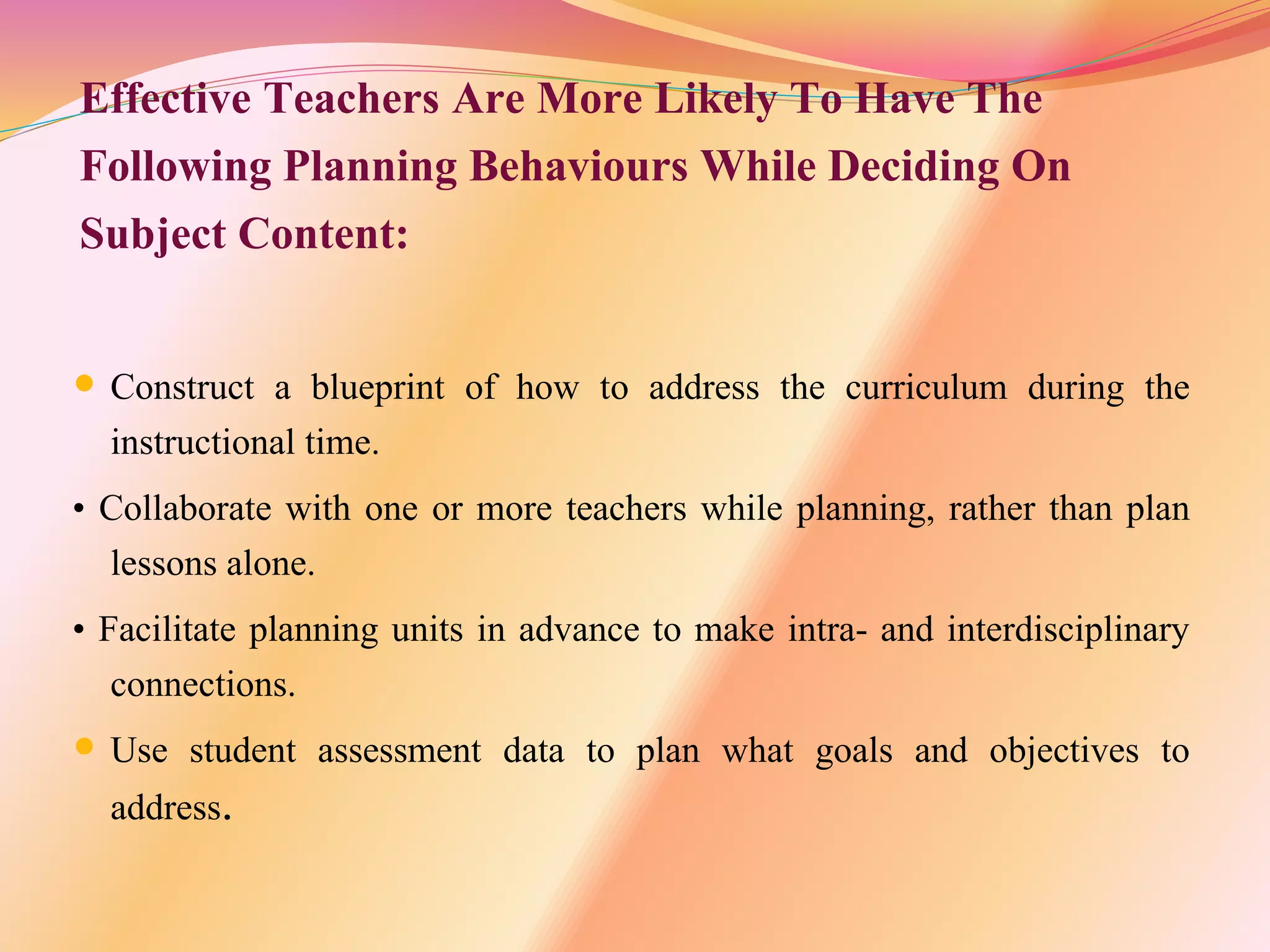 Instructional planning for effective teaching | PPTX