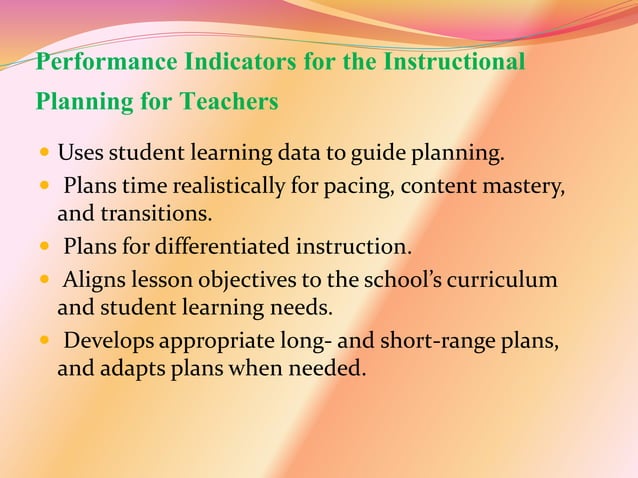 Instructional planning for effective teaching | PPTX