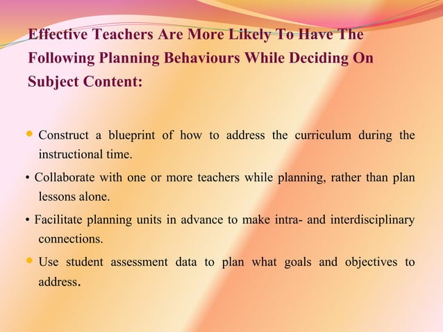 Instructional planning for effective teaching | PPTX