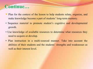 Instructional planning for effective teaching | PPTX