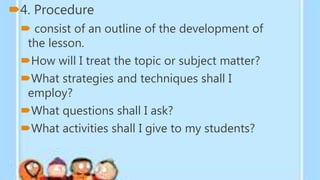 Instructional plan (unit 3) ; teaching strategies. | PPTX
