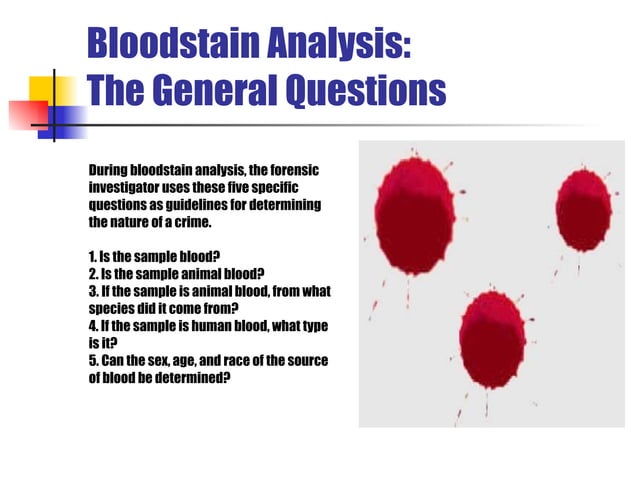 Forensic Serology: BLOOD | PPT | Blood Disorders | Diseases and Conditions