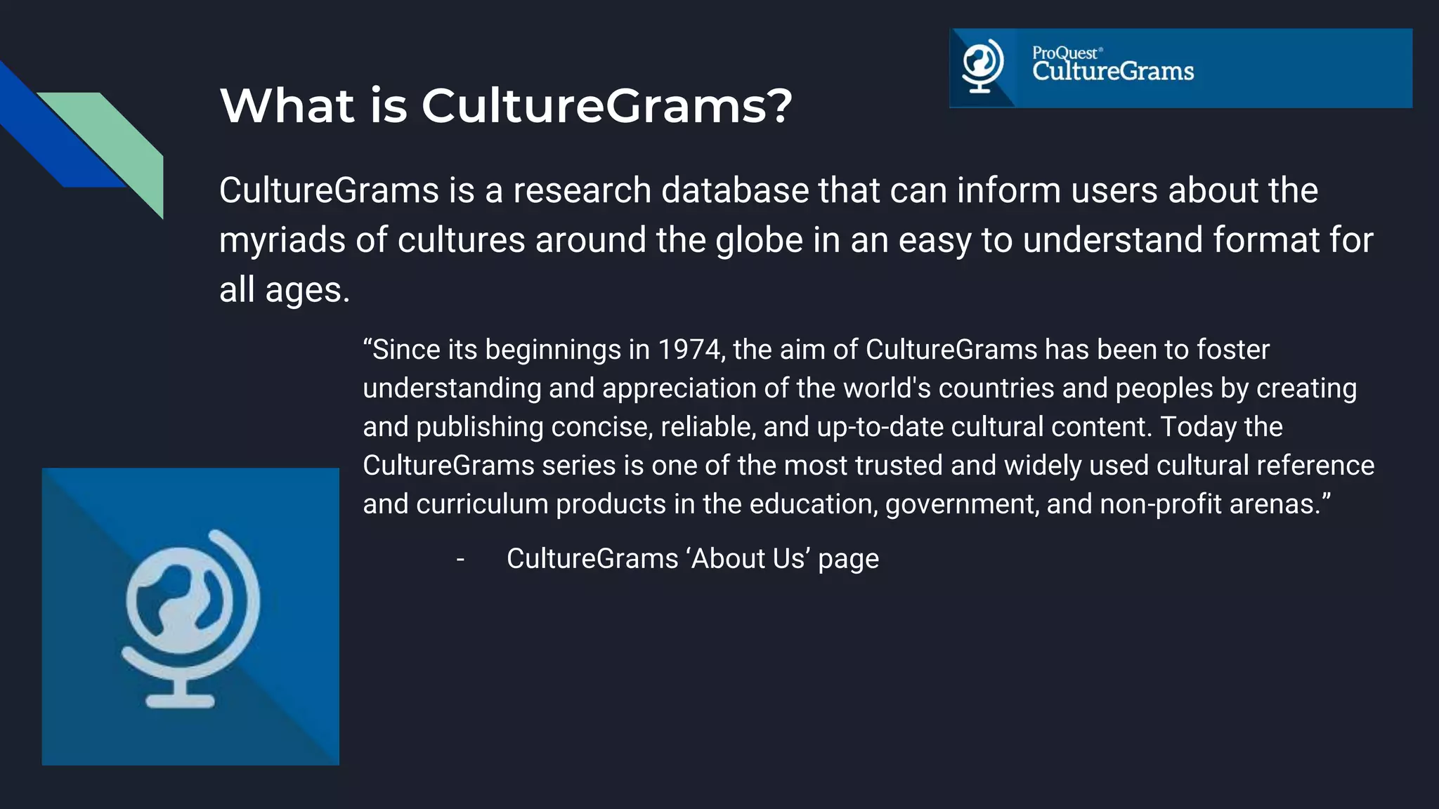 CultureGrams: World Edition | PPT