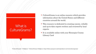 CultureGrams Instructional Presentation | PPTX
