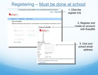 EasyBib Instructional Guide for Loreto Kirribilli | PPT