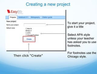 EasyBib Instructional Guide for Loreto Kirribilli | PPT