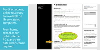 LIS 702 Instructional presentation of an online resource | PPTX