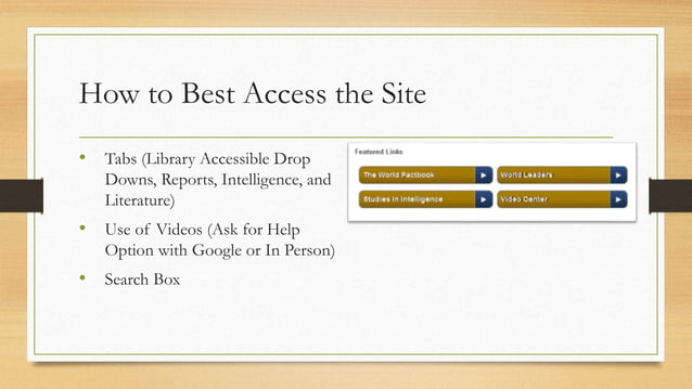 CIA Library Presentation | PPT