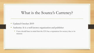 CIA Library Presentation | PPT