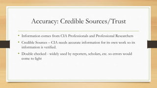 CIA Library Presentation | PPT