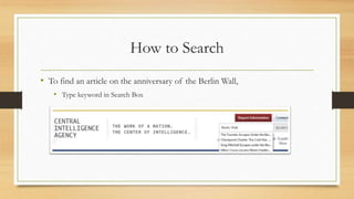 CIA Library Presentation | PPTX