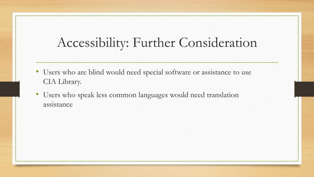 CIA Library Presentation | PPT