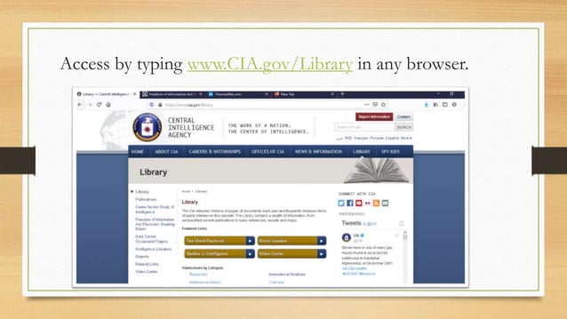 CIA Library Presentation | PPT