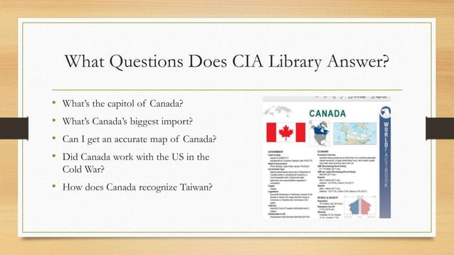 CIA Library Presentation | PPT