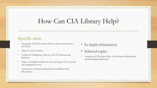 CIA Library Presentation | PPT