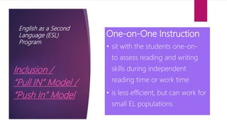 Instructional Programs for English Language Learners (ELL) | PPT