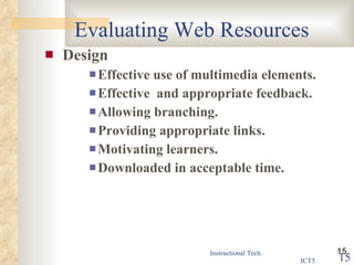 Instructional software evaluation | PPT