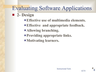 Instructional software evaluation | PPT