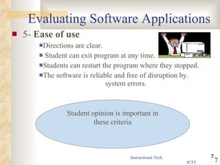Instructional software evaluation | PPT