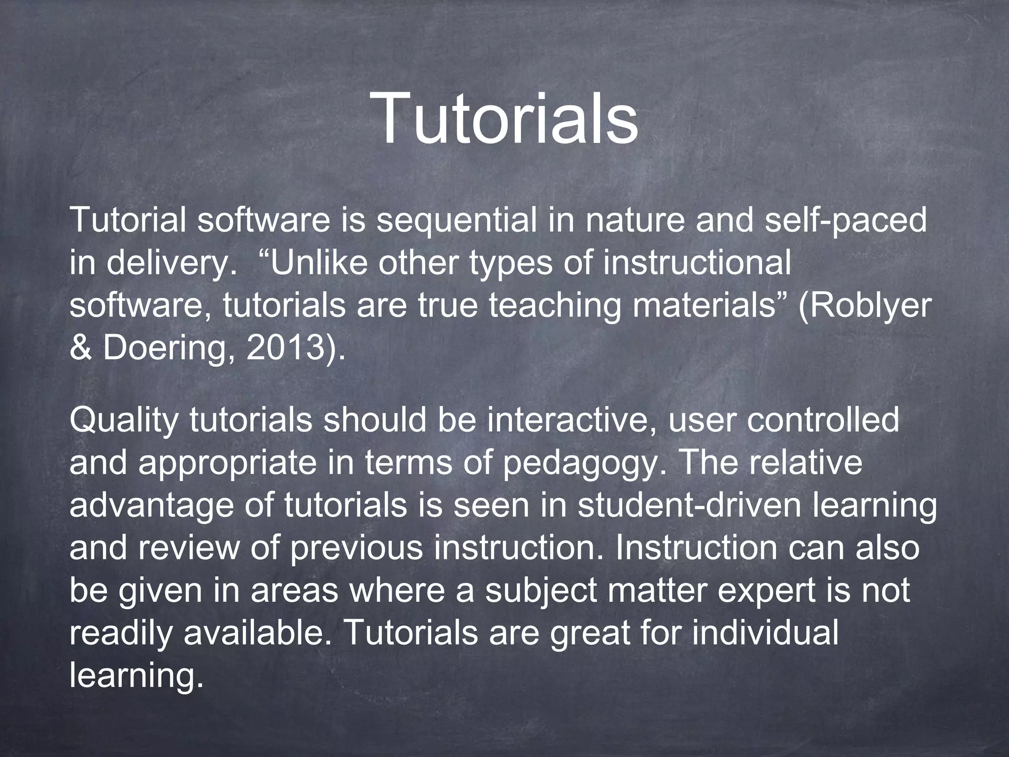 Instructional software presentation | PPT