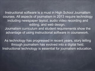 Instructional software presentation | PPT