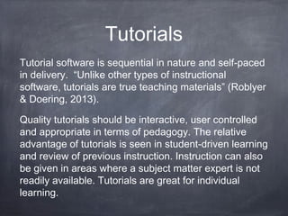 Instructional software presentation | PPT