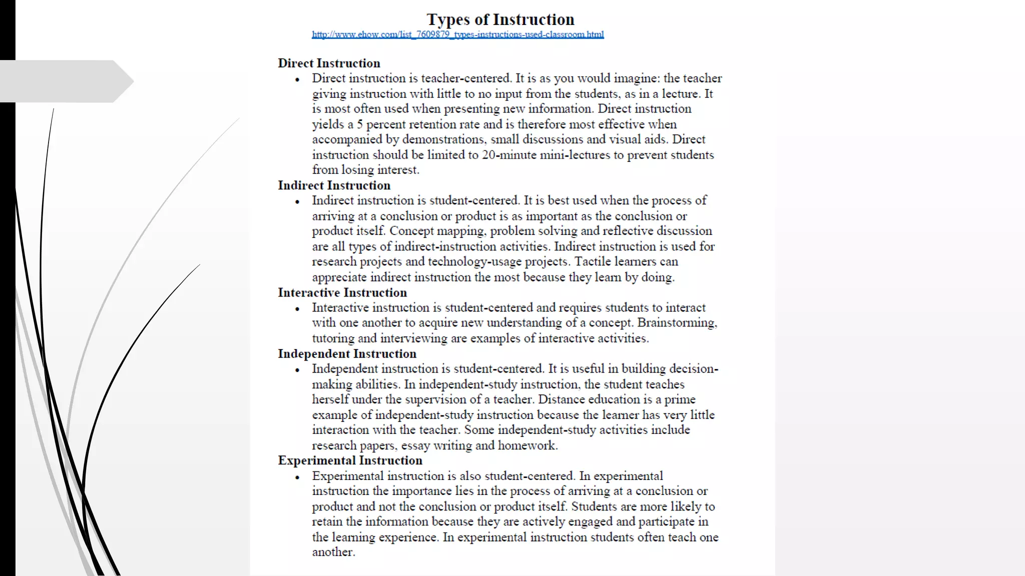 Instructional strategies | PDF