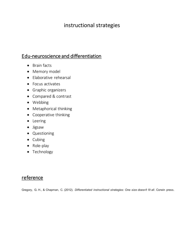 Instructional Strategies Docx