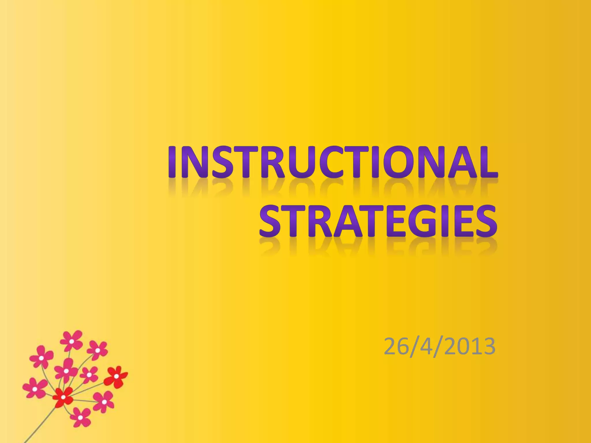 Instructional Strategies | PPT