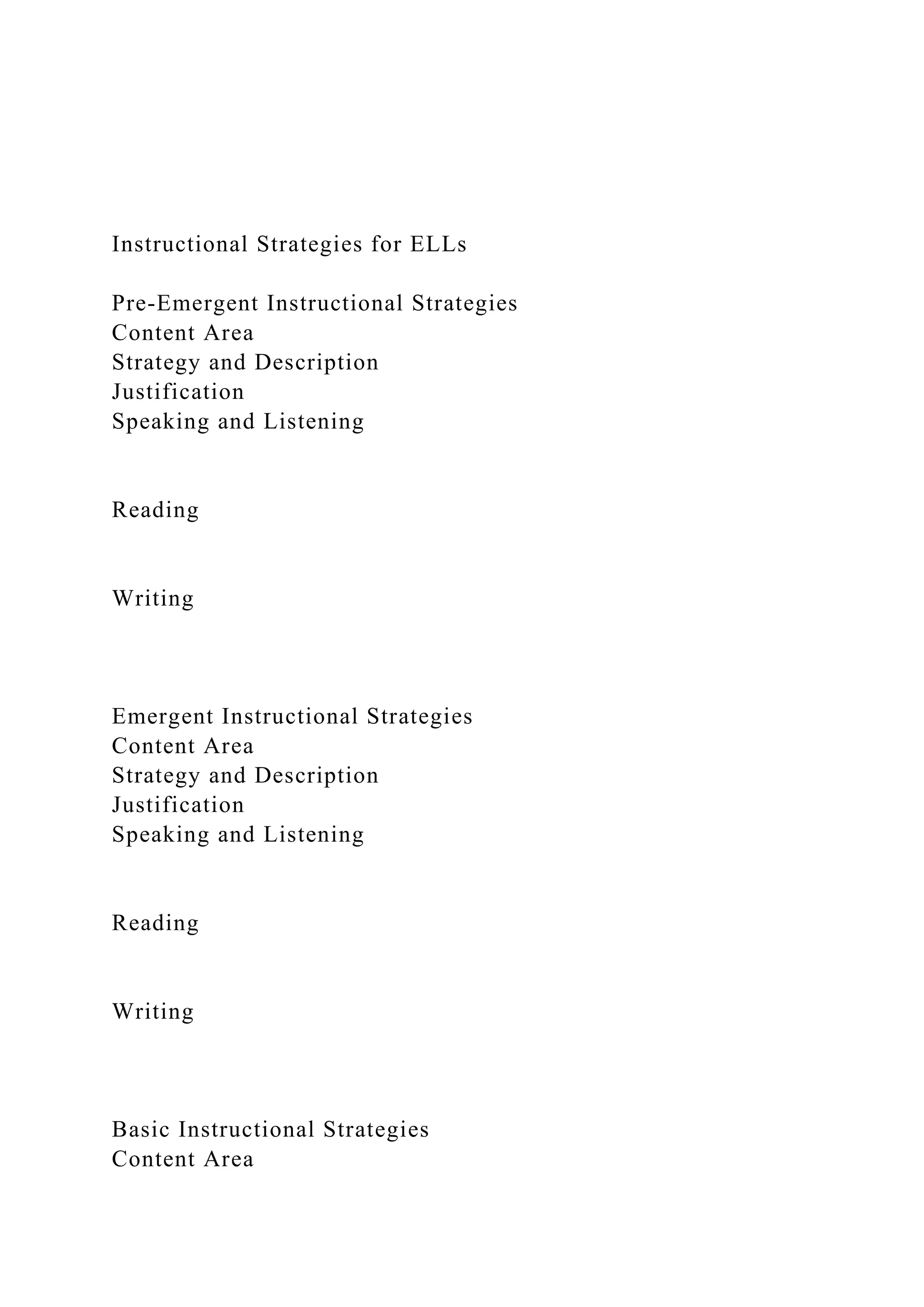 Instructional Strategies for ELLsPre-Emergent Instructiona.docx