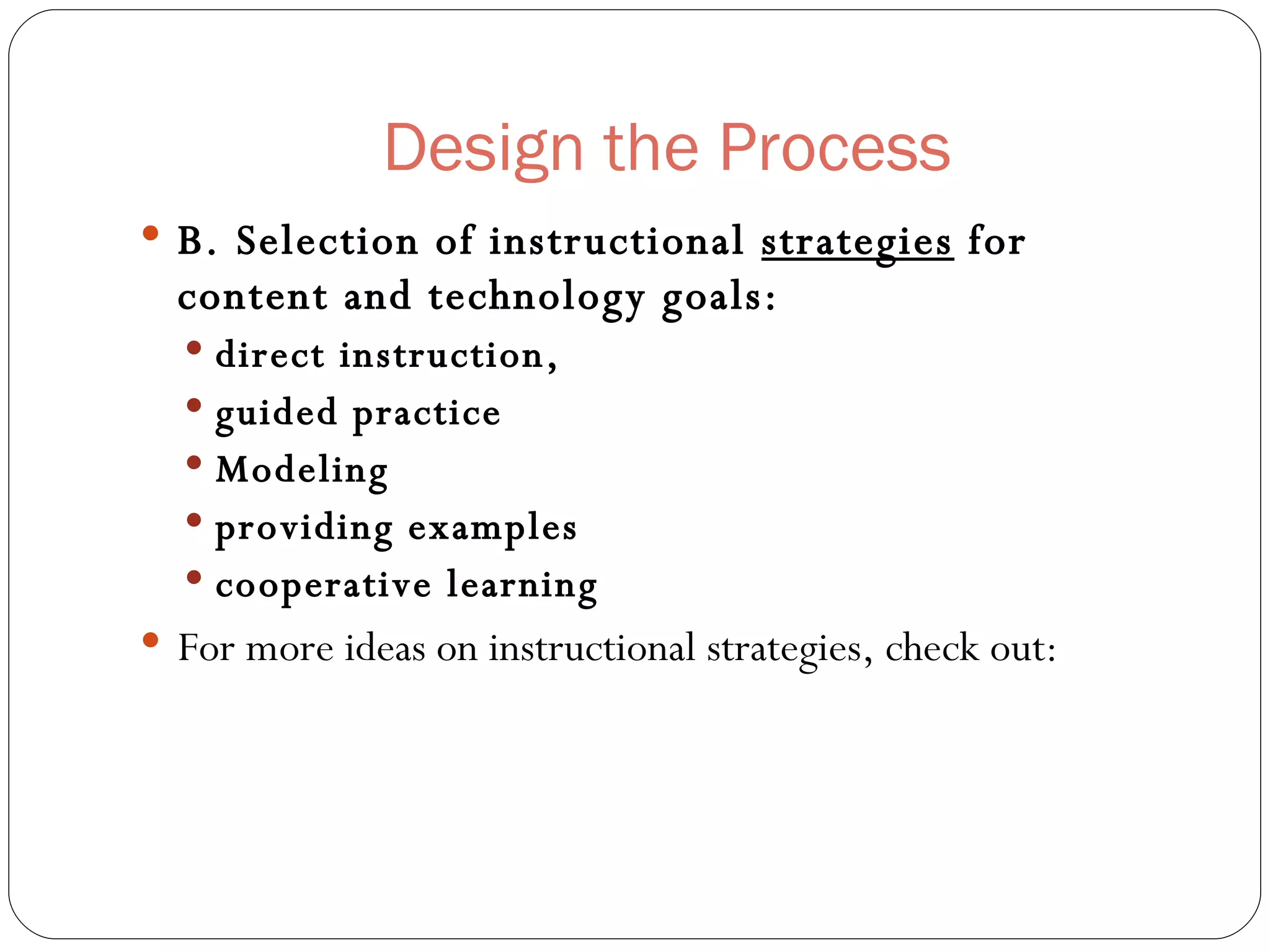 Instructional Strategies For Technology Integration | PPT