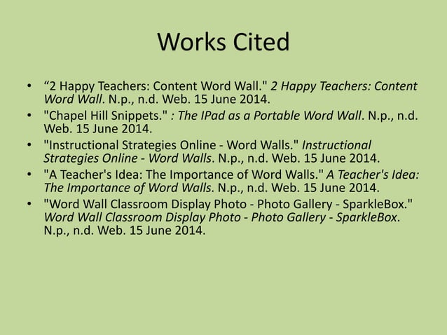 Instructional Strategy: Word Wall | PPT