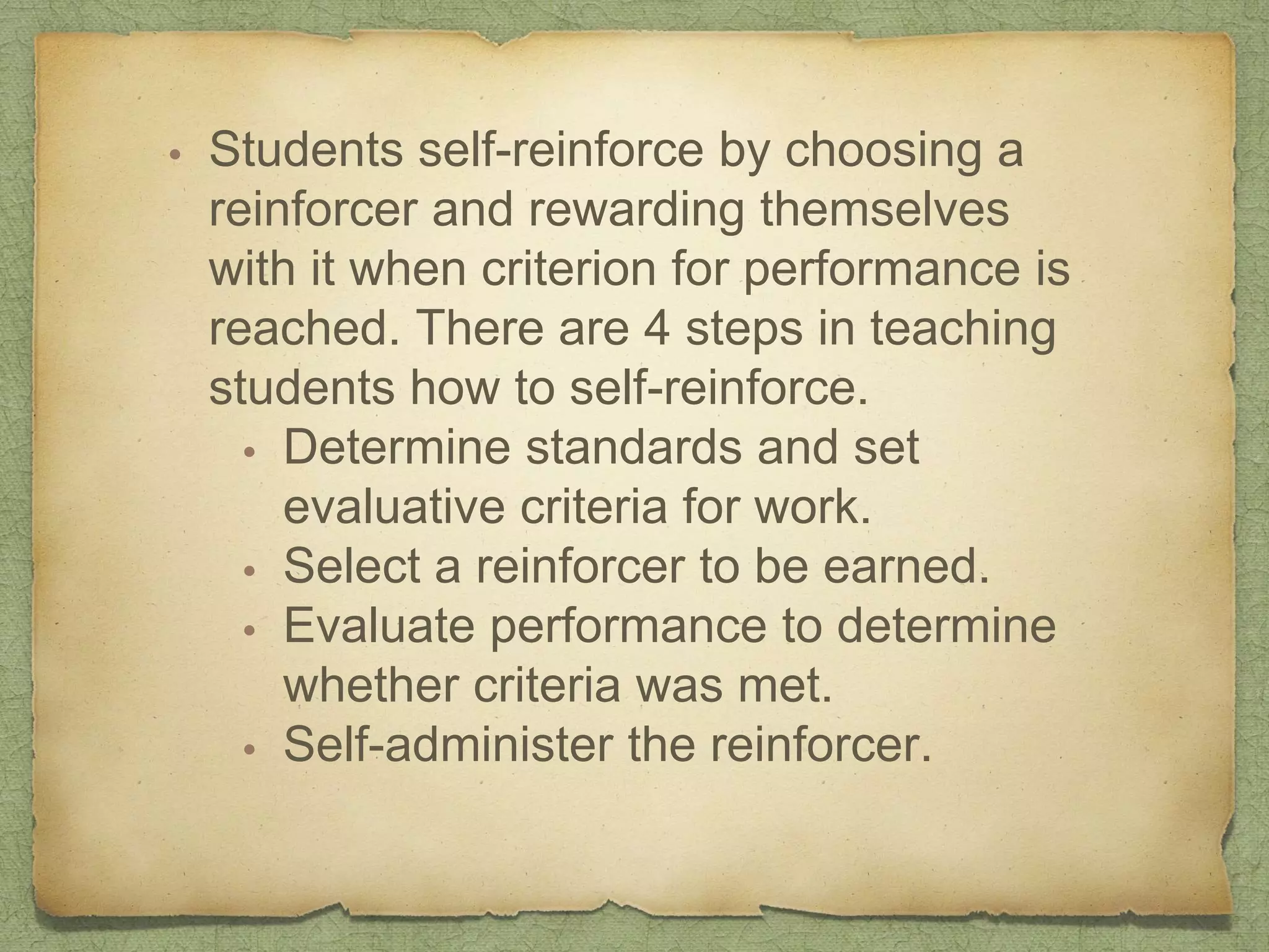 Self-Reinforcement | PPTX