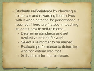 Self-Reinforcement | PPTX